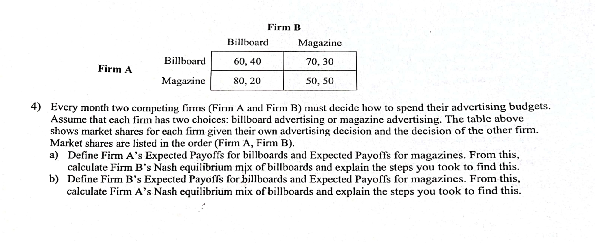 Solved Firm B\table[[Firm | Chegg.com