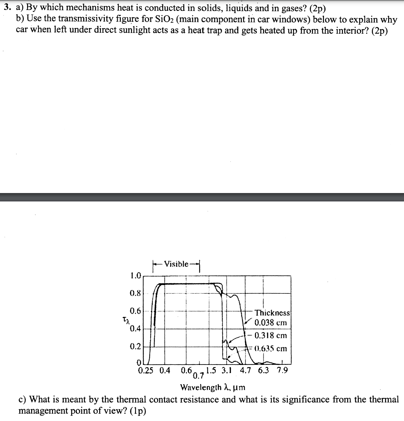 Solved a) ﻿By which mechanisms heat is conducted in solids, | Chegg.com