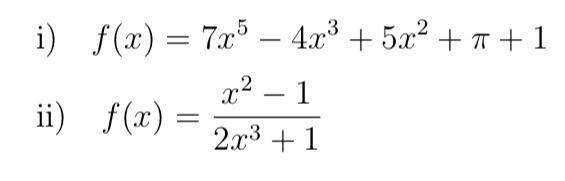 Solved Using the differentiation rules, find the derivatives | Chegg.com