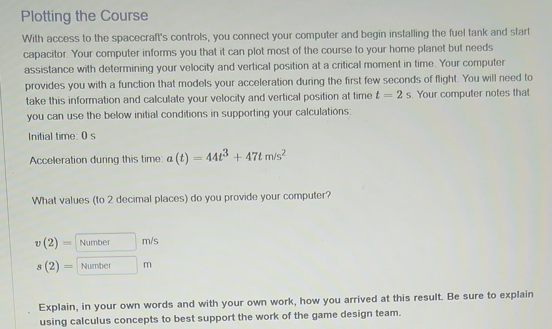 Solved With access to the spacecraft's controls, you connect | Chegg.com
