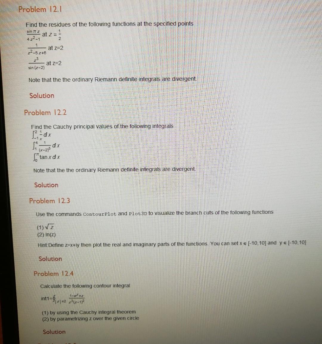 Solved **only Wolfram MATHEMATICA. Don't give handwritten | Chegg.com