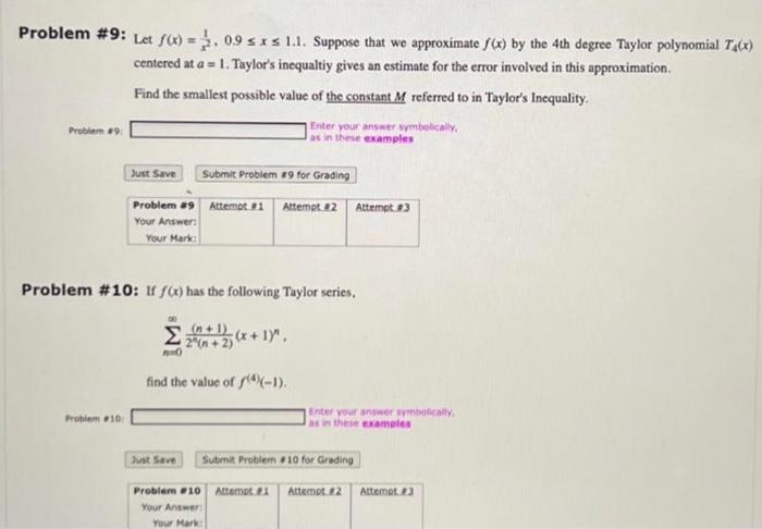 Solved Problem \#9: Let f(x)=x21,0.9≤x≤1.1. Suppose that we | Chegg.com