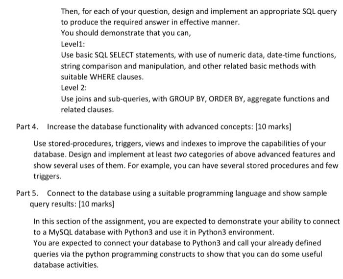 Solved data values in the query table have to be more than | Chegg.com