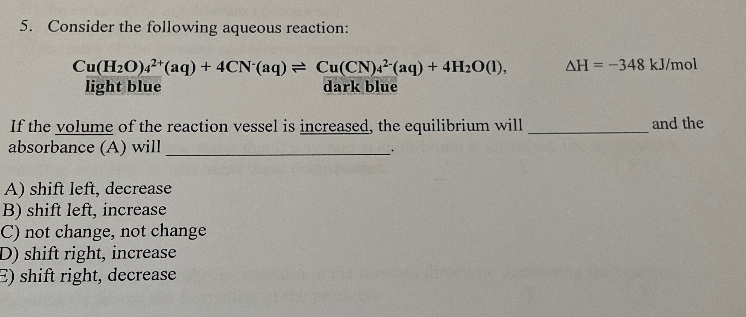 Solved Consider the following aqueous reaction:If the volume | Chegg.com