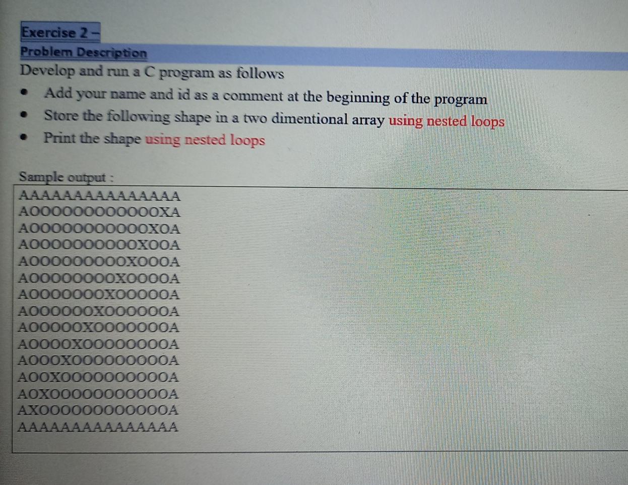 Solved Exercise 2- Problem Description Develop and run a C | Chegg.com