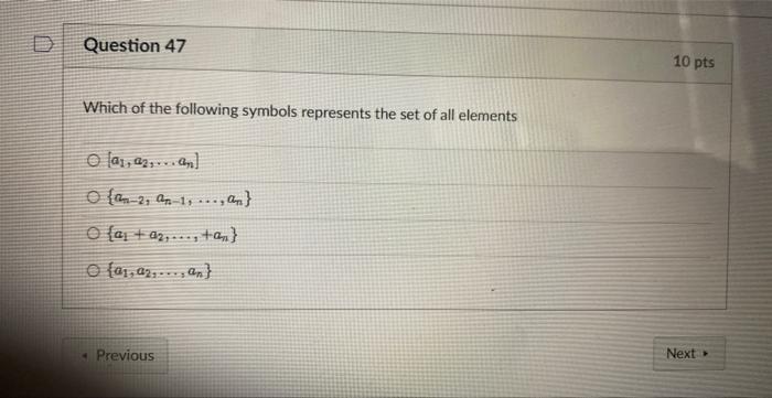 Solved Which of the following symbols represents the | Chegg.com