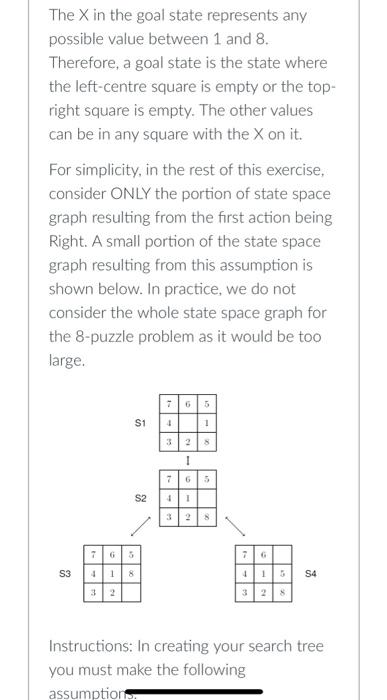 Solved Consider the 8-puzzle problem where: • The X in the | Chegg.com