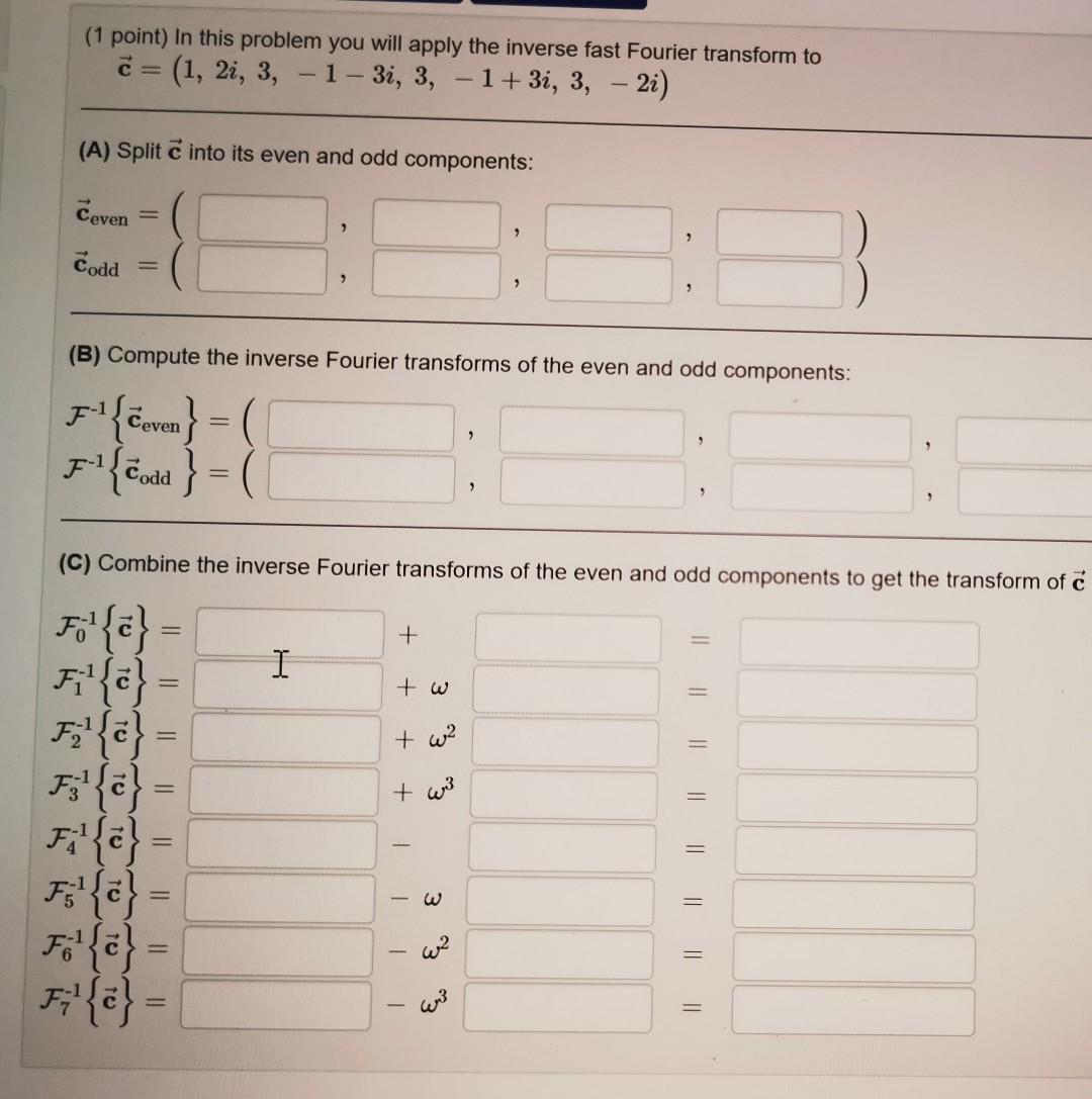 Solved (1 point) In this problem you will apply the inverse | Chegg.com
