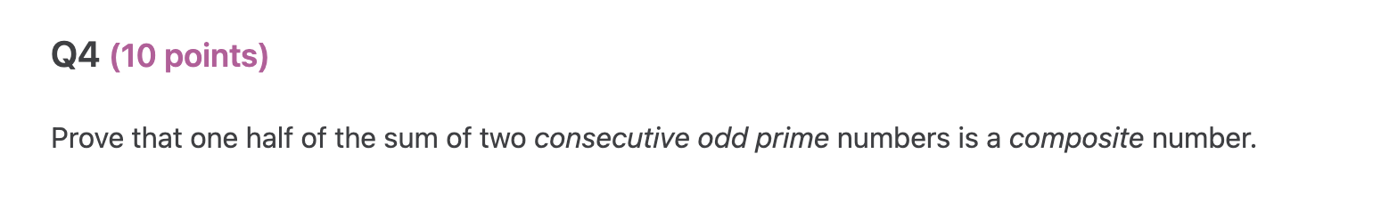 Solved Q4 (10 ﻿points)Prove that one half of the sum of two | Chegg.com