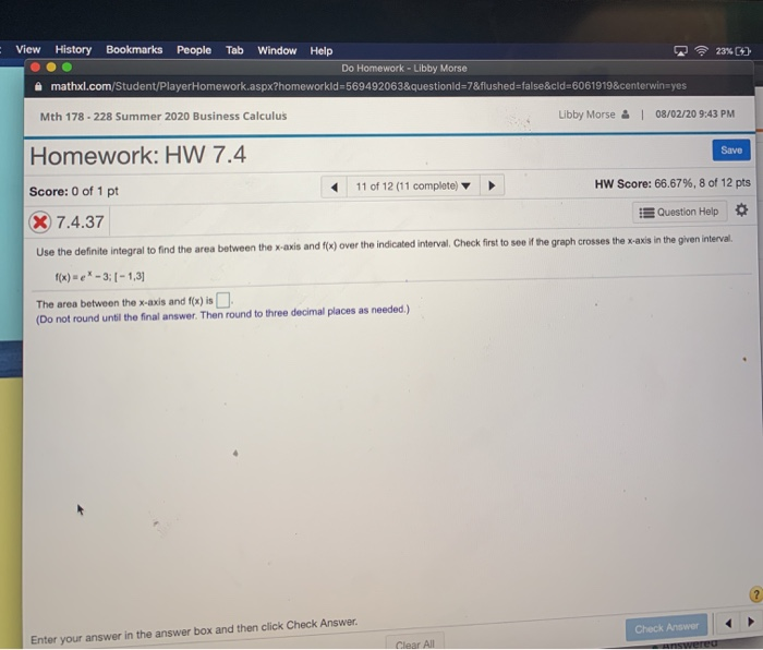 Solved Tab View History Bookmarks People Window Help 23%C3) | Chegg.com