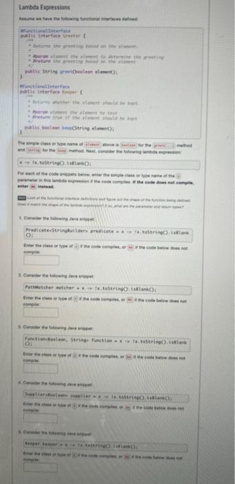 Solved Lambda Fxpressions enter or thateal ()) cencules | Chegg.com