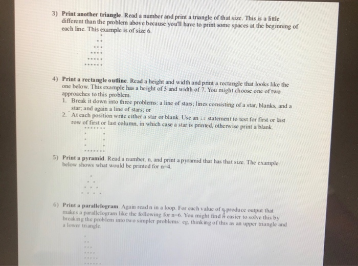 Solved PART I: Nested Loops - The first 6 problems should | Chegg.com