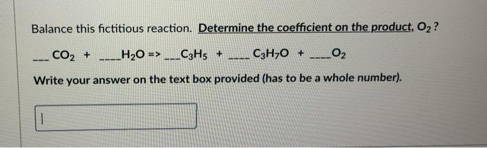 Solved Balance this fictitious reaction. Determine the | Chegg.com