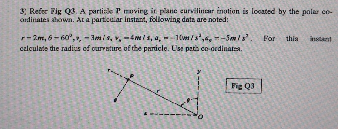 Solved Refer Fig Q3. ﻿A particle P moving in plane | Chegg.com