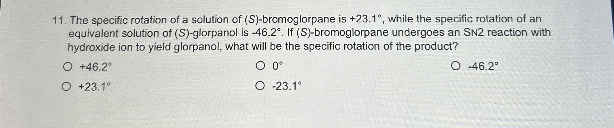 Solved The specific rotation of a solution of | Chegg.com