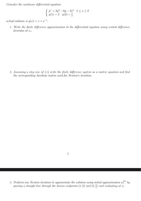 Consider the nonlinear differential equation { x = 2y | Chegg.com