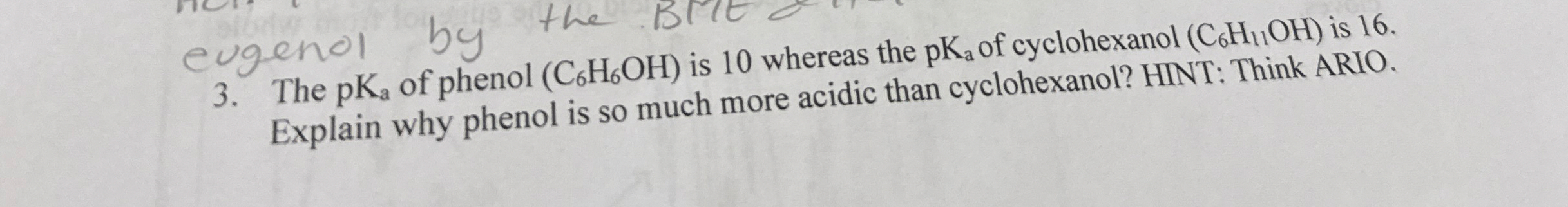 Solved The pKa ﻿of phenol (C6H6OH) ﻿is 10 ﻿whereas the pKa | Chegg.com