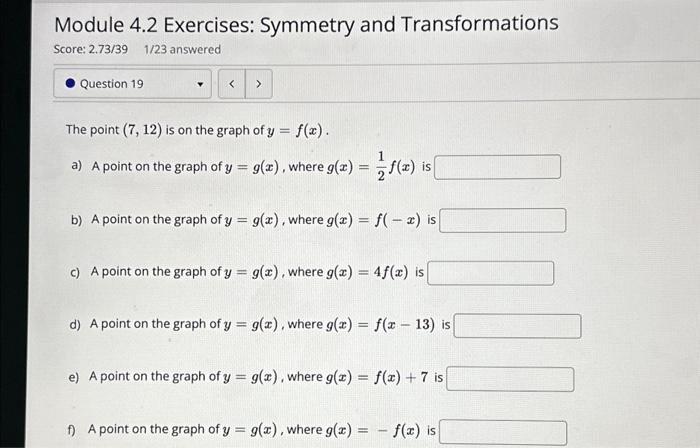 Solved Module 4.2 Exercises: Symmetry and Transformations | Chegg.com