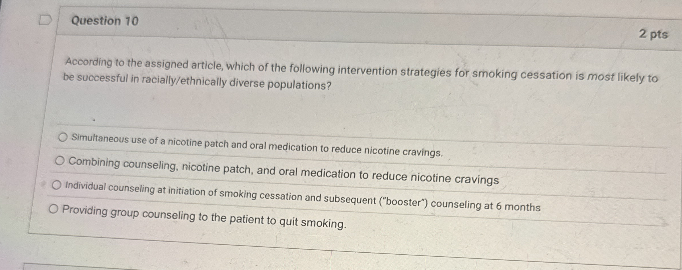 Question 102 ﻿ptsAccording to the assigned article, | Chegg.com