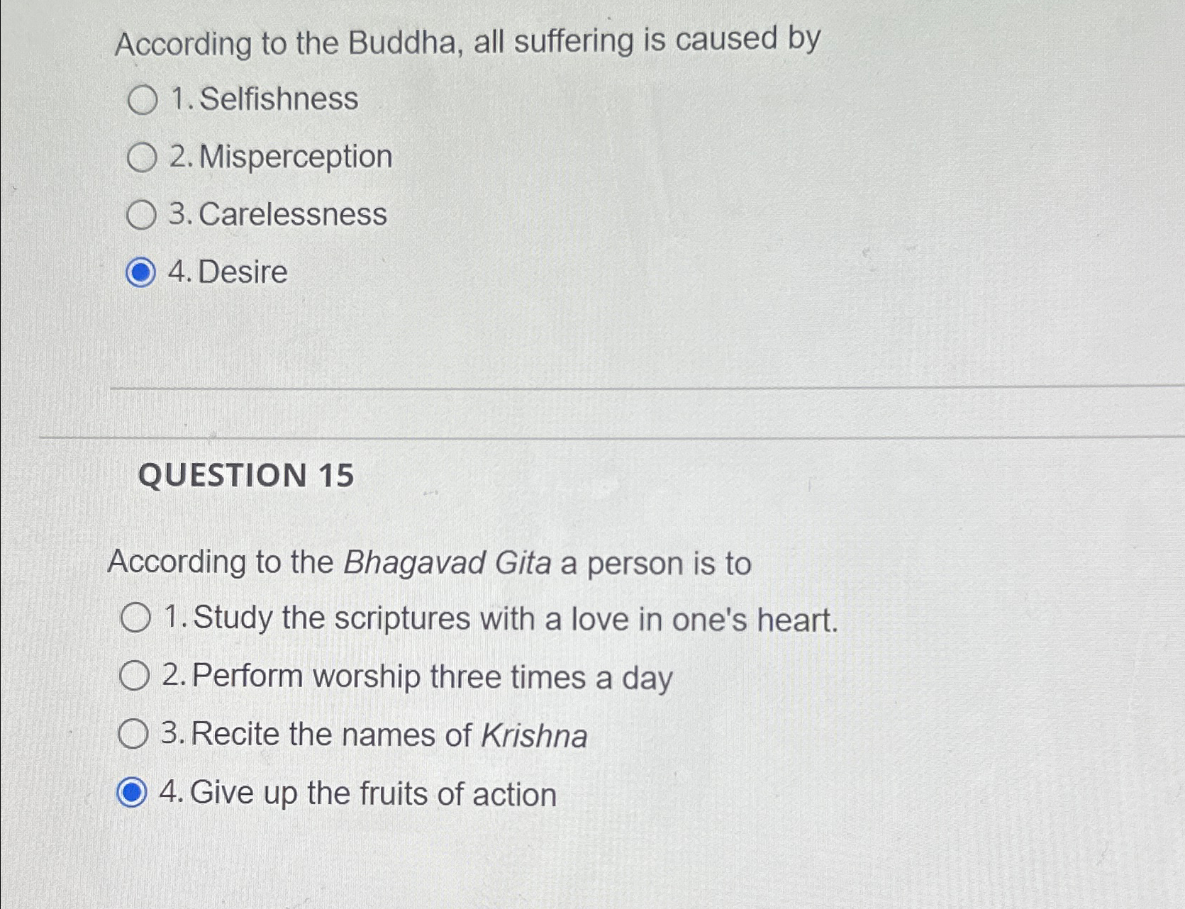 Solved According to the Buddha, all suffering is caused | Chegg.com
