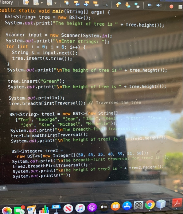 Solved BST class public java.util.ArrayList | Chegg.com