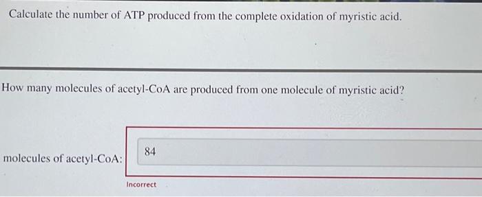 Solved Calculate the number of ATP produced from the | Chegg.com