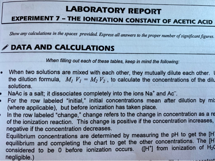 Solved LABORATORY REPORT EXPERIMENT 7 - THE IONIZATION | Chegg.com