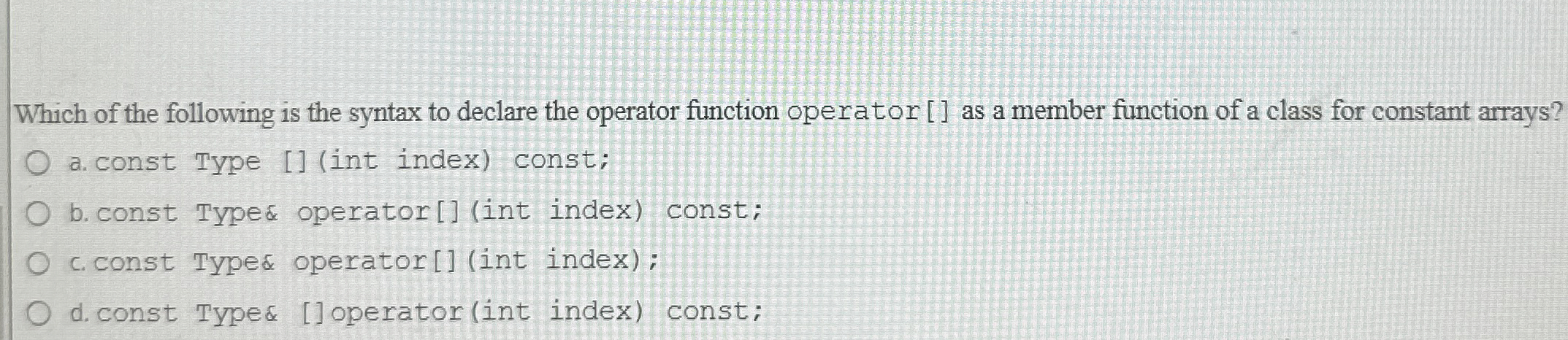 Solved Which of the following is the syntax to declare the | Chegg.com