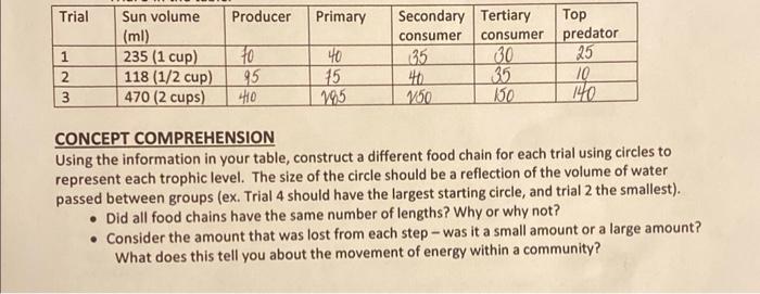 Solved CONCEPT COMPREHENSION Using the information in your | Chegg.com