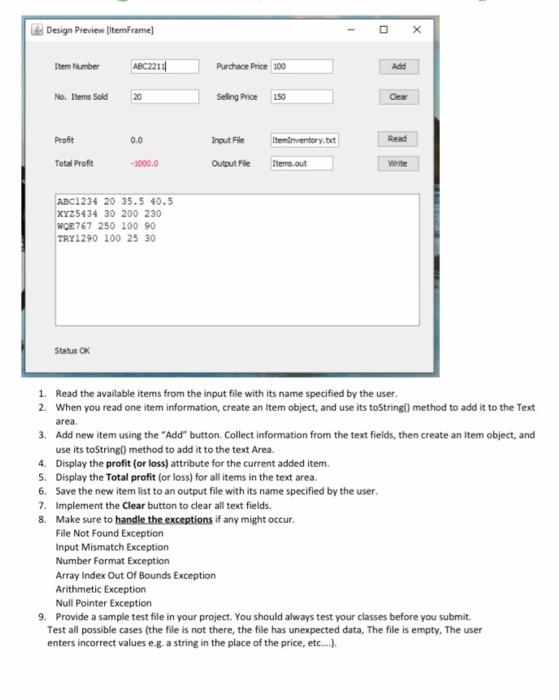 Solved Lab 5 Objective and Overview: Exception handling + | Chegg.com