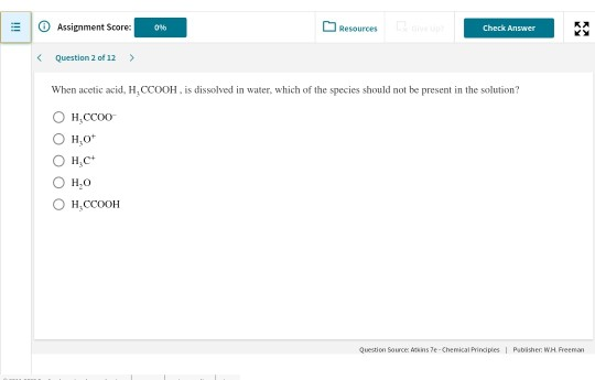 Solved !!! Assignment Score: ON Resources Check Answer | Chegg.com