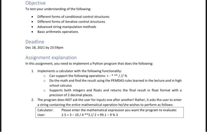 Solved Objective To test your understanding of the | Chegg.com