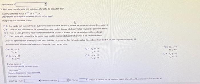 Reaction distances (in centimeters)Cidk trit icon lo | Chegg.com