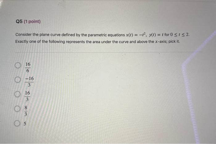 Solved Consider the plane curve defined by the parametric | Chegg.com