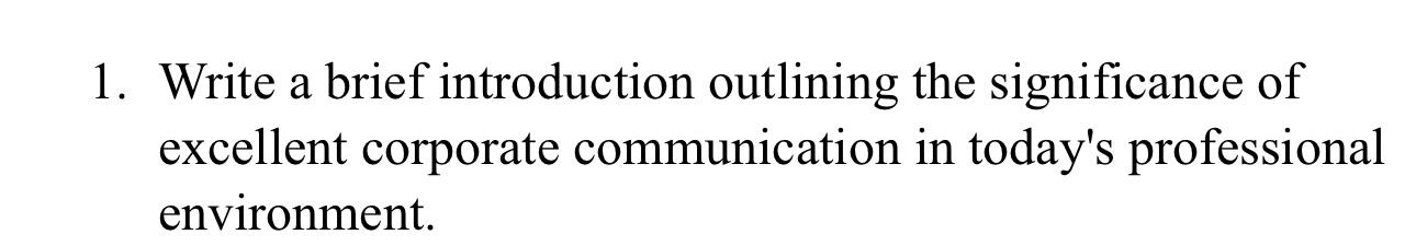 Solved Write a brief introduction outlining the significance | Chegg.com