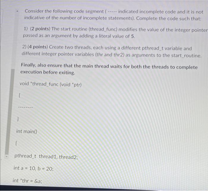 Solved - Consider the following code segment ( ... indicated | Chegg.com