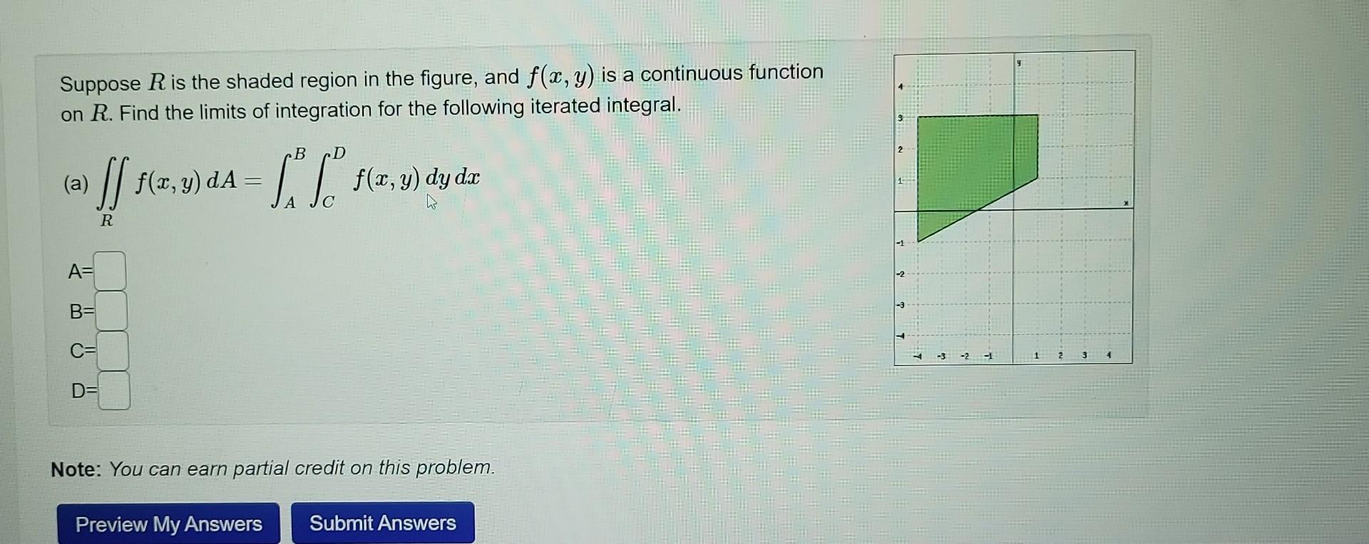 Solved Suppose R is the shaded region in the figure, and | Chegg.com