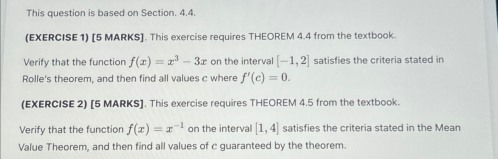 Solved This question is based on Section. 4.4.(EXERCISE | Chegg.com