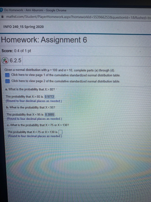 Solved Do Homework - Amr Aburomi- Google Chrome | Chegg.com