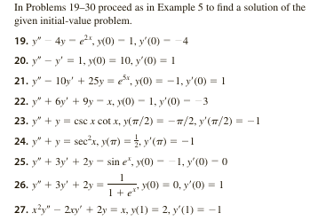 Solved In ﻿Problems 19-30 ﻿proceed as in ﻿Example 5 to ﻿find | Chegg.com