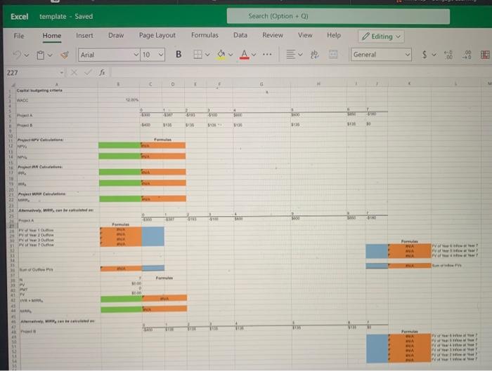 Solved Excel Online Structured Activity: Capital budgeting | Chegg.com