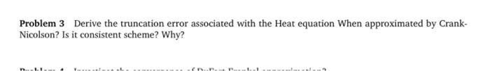 Solved Problem 3 Derive the truncation error associated with | Chegg.com