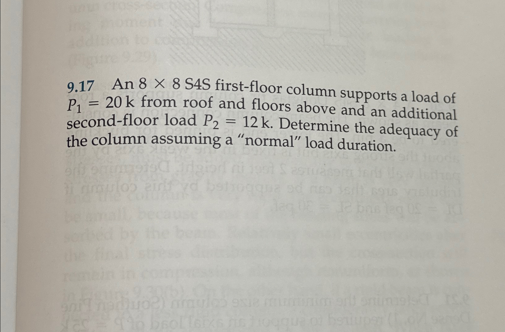 9.17 ﻿An 8×8 ﻿S4S first-floor column supports a load | Chegg.com