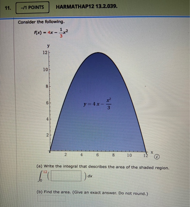 Solved -/1 POINTS HARMATHAP12 13.2.039. Consider the | Chegg.com