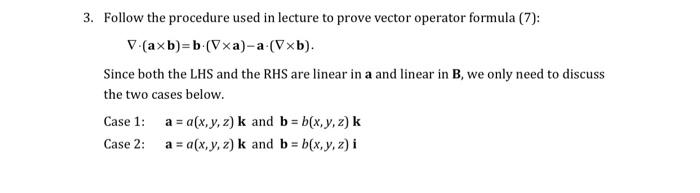 Solved 3. Follow the procedure used in lecture to prove | Chegg.com