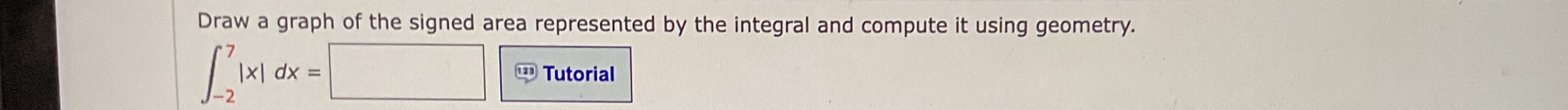 Solved Draw a graph of the signed area represented by the | Chegg.com