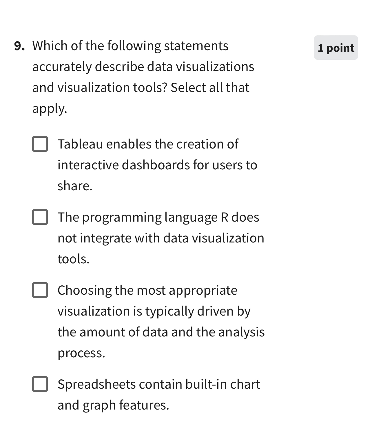 Solved Which of the following statements1 ﻿pointaccurately | Chegg.com