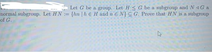 Solved Let G be a group. Let H