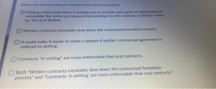 Solved Which of the following contracts fall within the | Chegg.com