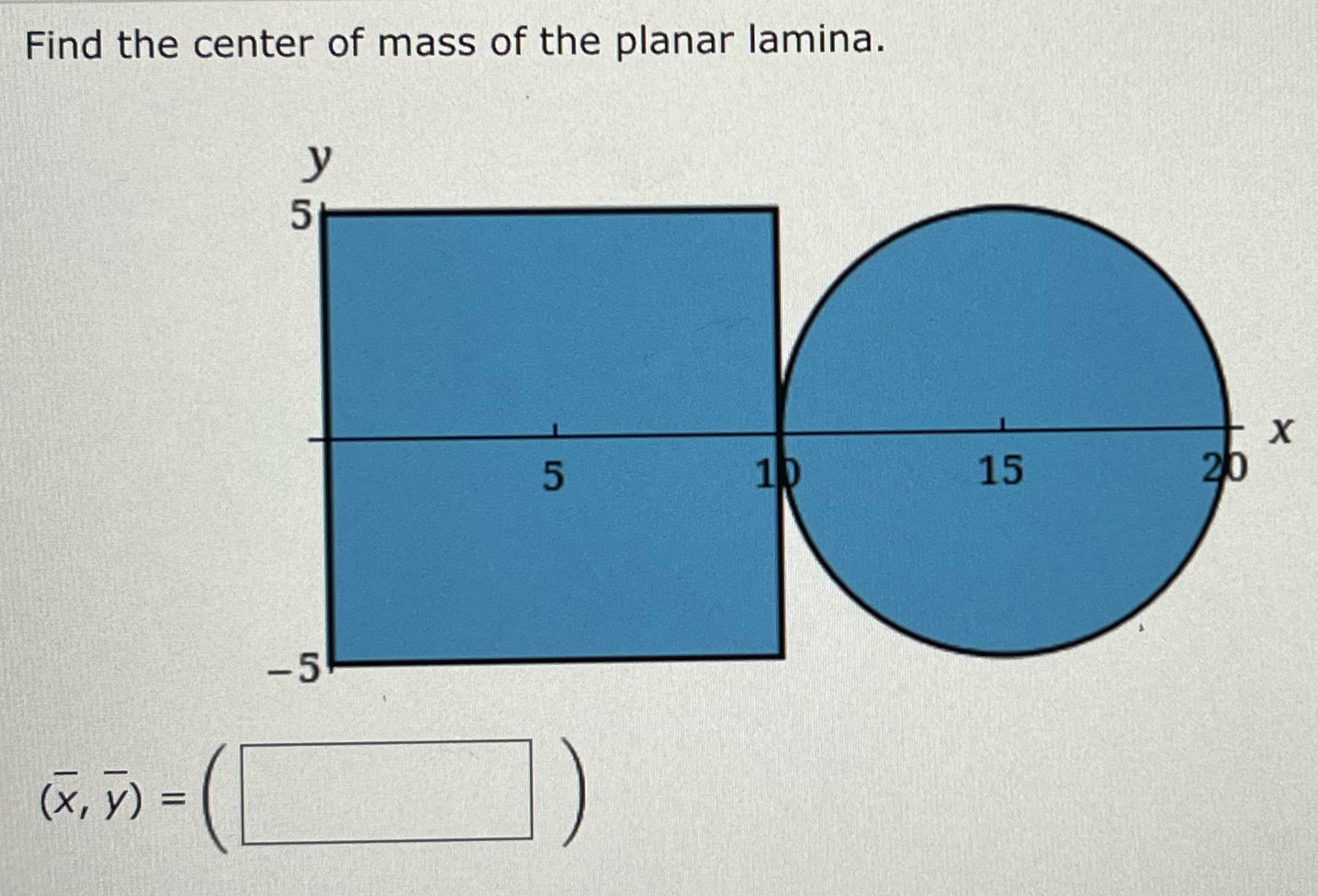 Solved Find the center of mass of the planar | Chegg.com